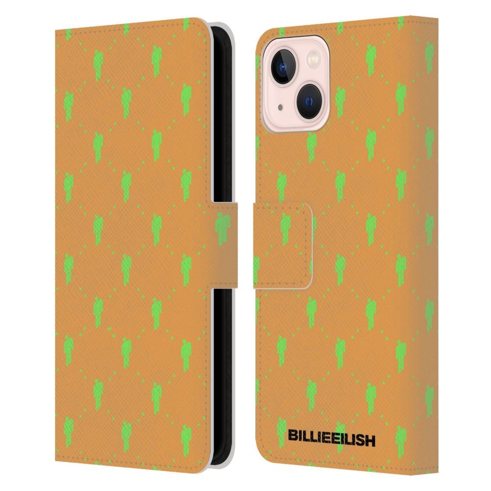 BILLIE EILISH ビリーアイリッシュ (8月 来日 ) - Blohsh Pattern レザー手帳型 / Apple iPhone ...